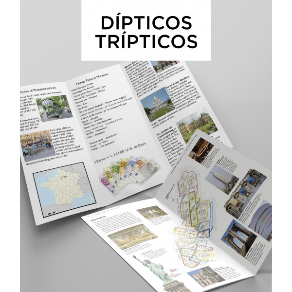 Personaliza tu Díptico o Tríptico con el plegado que desees